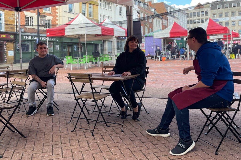 Enjoy outdoor dining at Café Track – Northampton BID